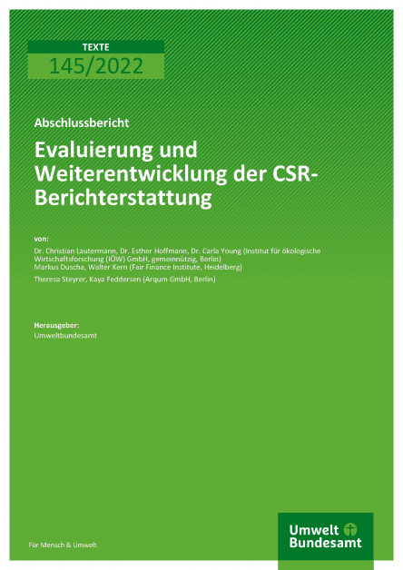 Evaluierung und Weiterentwicklung der CSR-Berichterstattung ... Evaluierung und Weiterentwicklung der CSR-Berichterstattung ...